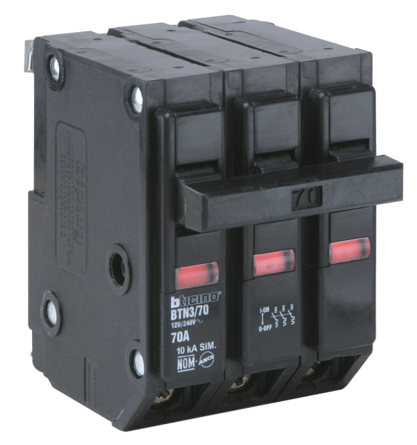 INTERRUPTOR TERMOMAGNETICO 3 POLOS 50A BTN3/50 BTICINO – Ferrelectro